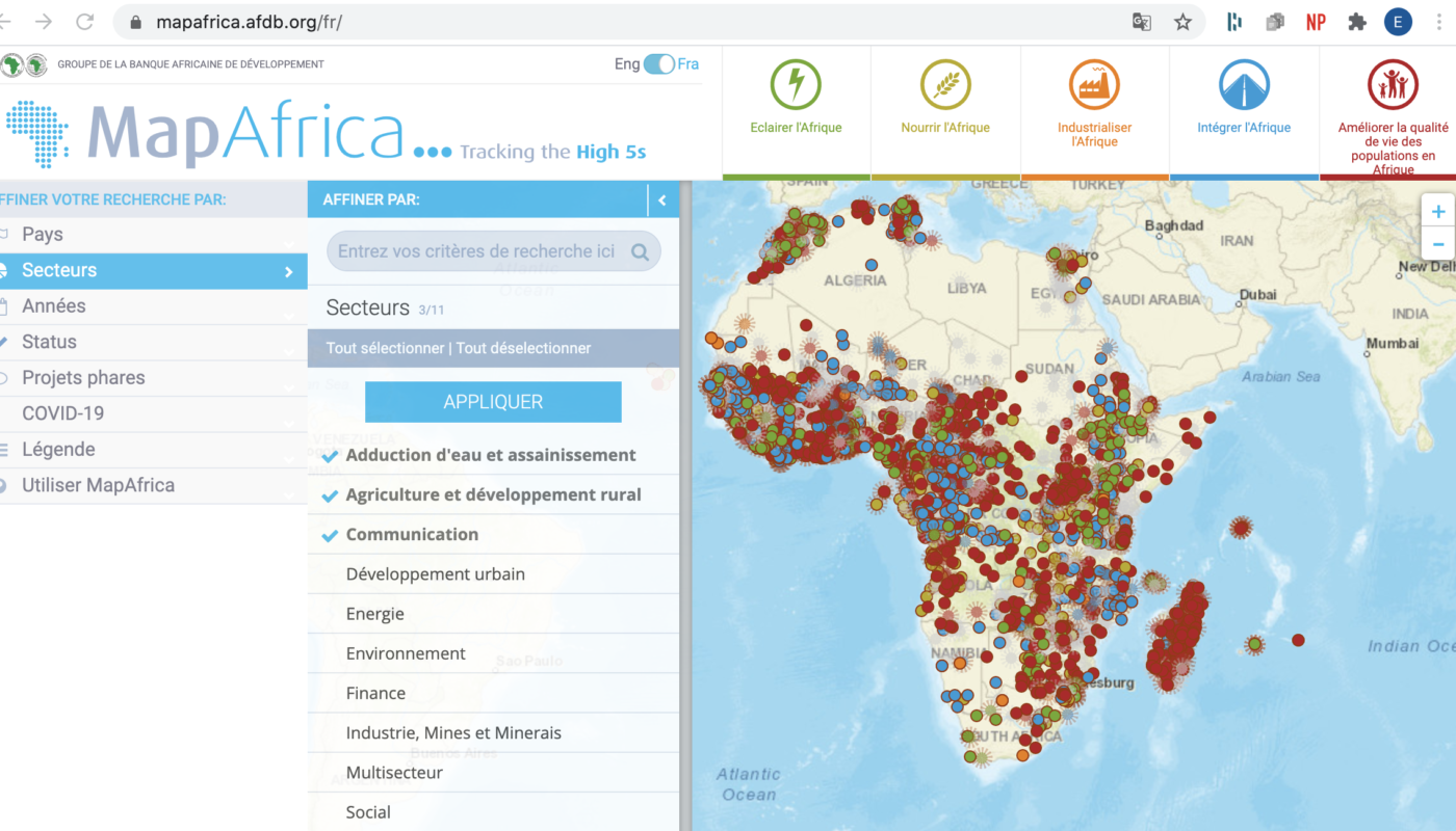 MapAfrica: Interactive Dashboard of the African Development Bank's ...