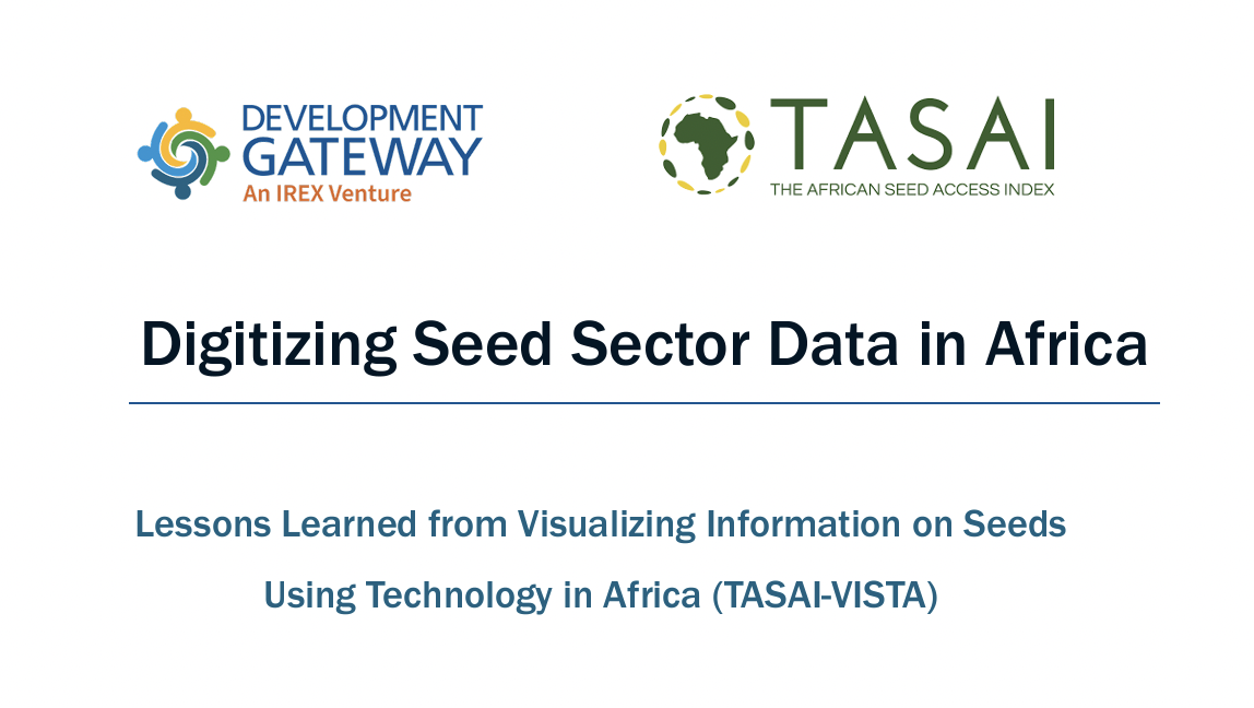 Lessons Learned from Visualizing Information on Seeds Using Technology in Africa (TASAI-VISTA ...